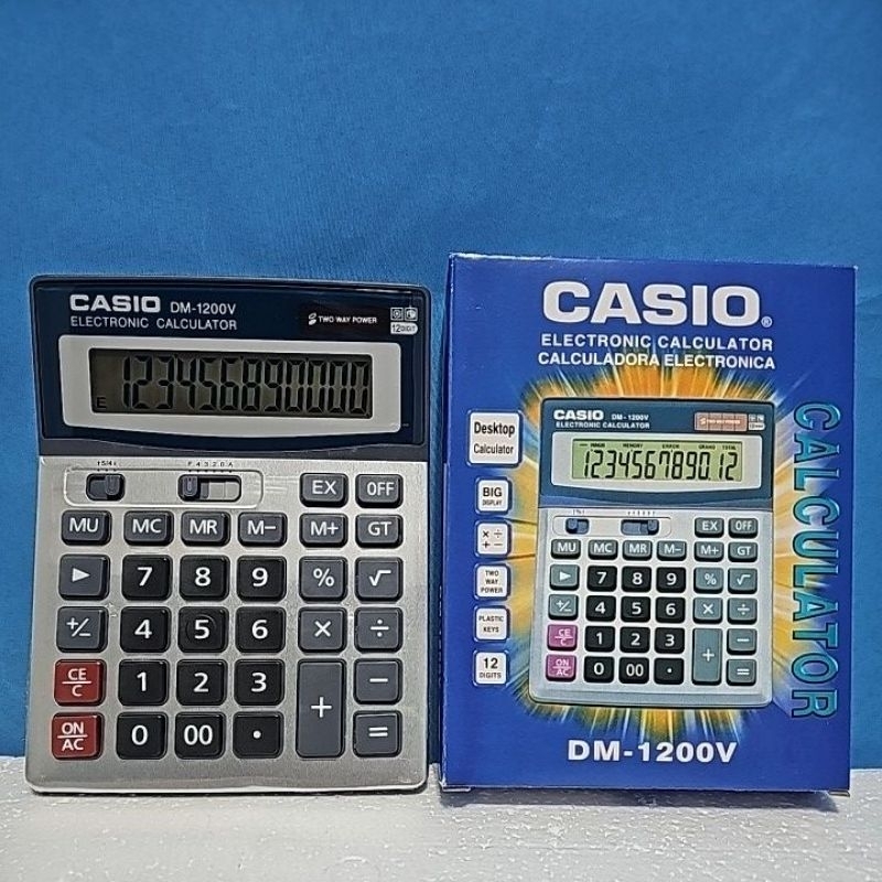CASIO DM-1200V ELECTRONIC 12- DIGITS CALCULATOR BIG DISPLAY 2 WAY POWER | Shopee Malaysia