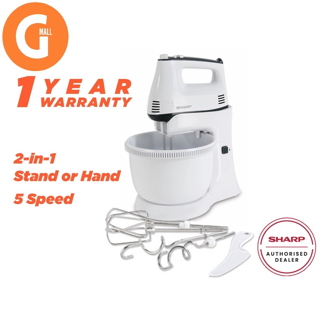 SHARP STAND MIXER 300W WITH GEAR DRIVE BOWL 3.4L EMS60WH | Shopee Malaysia