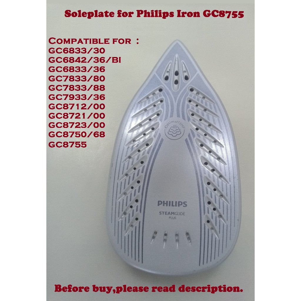(New/Ori) Philips GC8755 Tapak Steam Iron Soleplate ,GC8755 Soleplate ...
