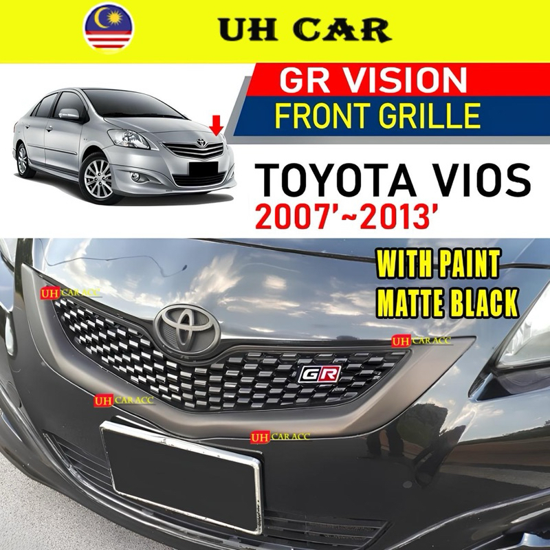 (GR BELTA) Toyota Vios NCP93 2008-2013 Front Bumper Grill Grille | Shopee Malaysia