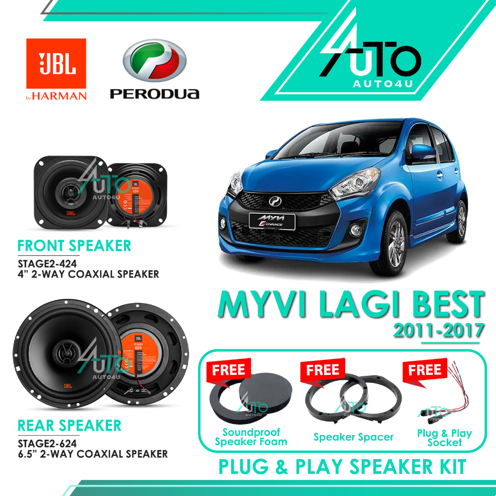 JBL Speaker Perodua Myvi Lagi Best 11-17 Plug & Play Car Speaker PNP ...