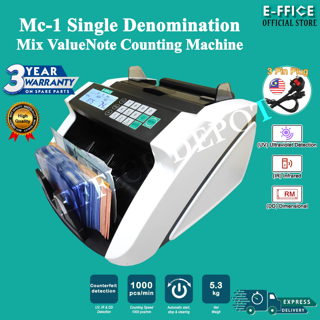 Mc-1' SDC Single Denomination Mix Value Note Counter | Shopee Malaysia