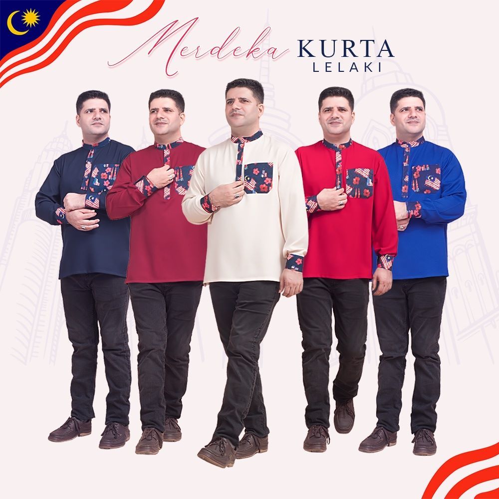 🌼Merdeka Arrival🌼Elegant Merdeka Kurta Lelaki For Men By Women Hijab ...
