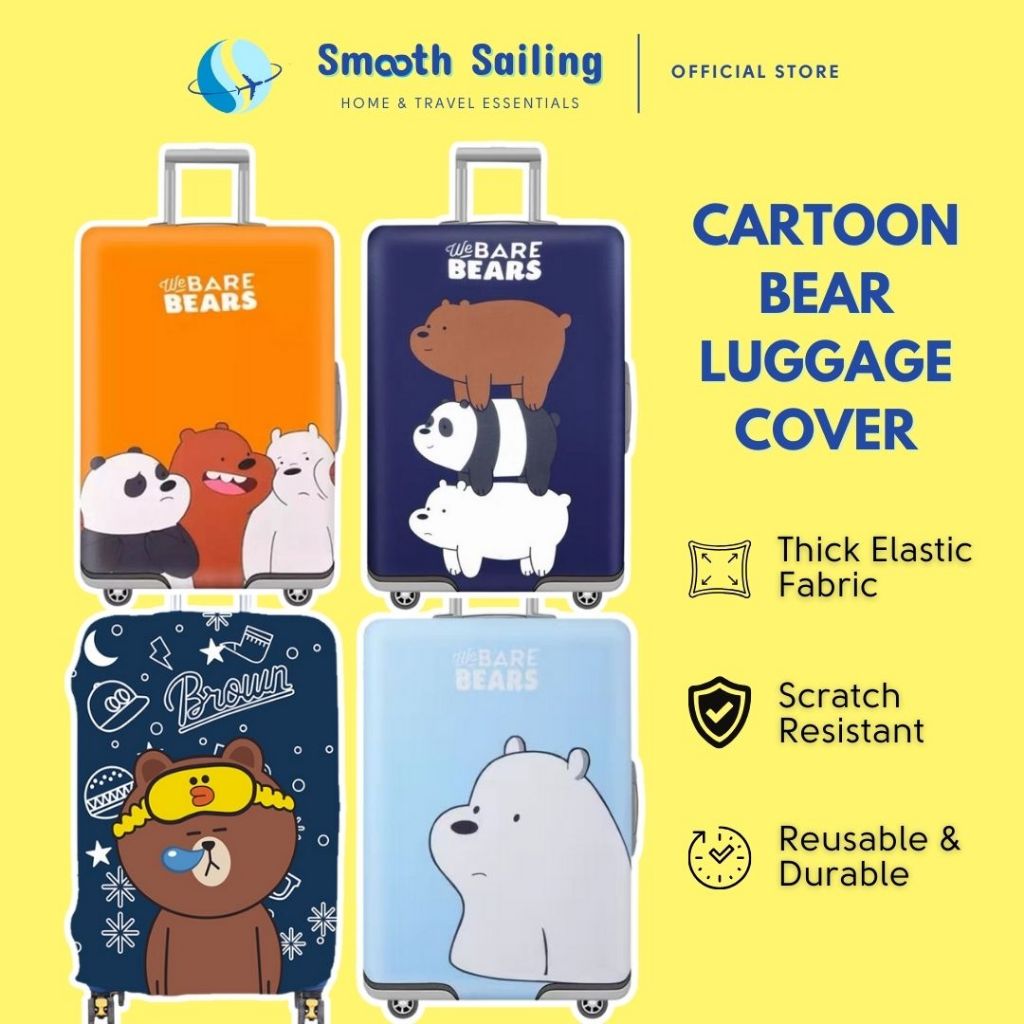 We Bare Bears Luggage Cover Cute Bear Luggage Protectors Covers Cartoon ...