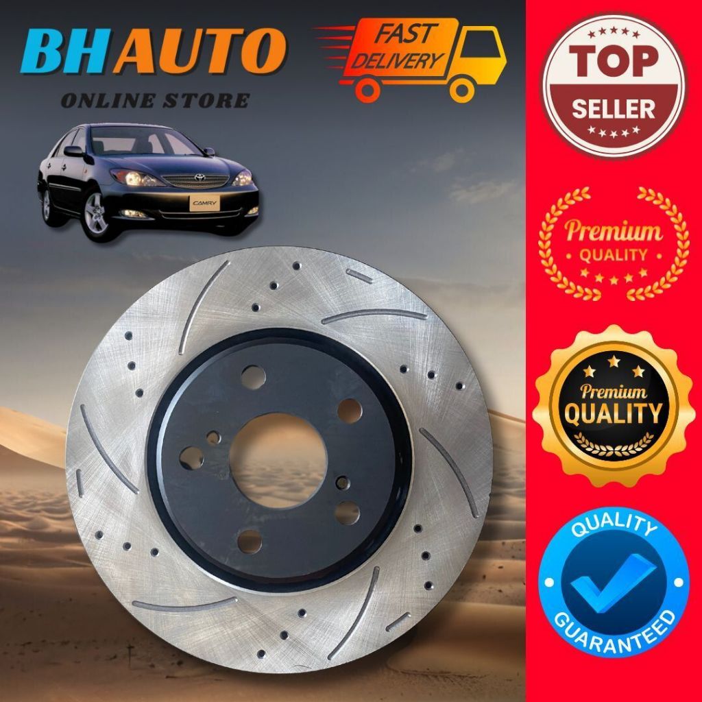 Toyota ACV30 Camry Disc Rotor Sport with Curve and Hole | Shopee Malaysia