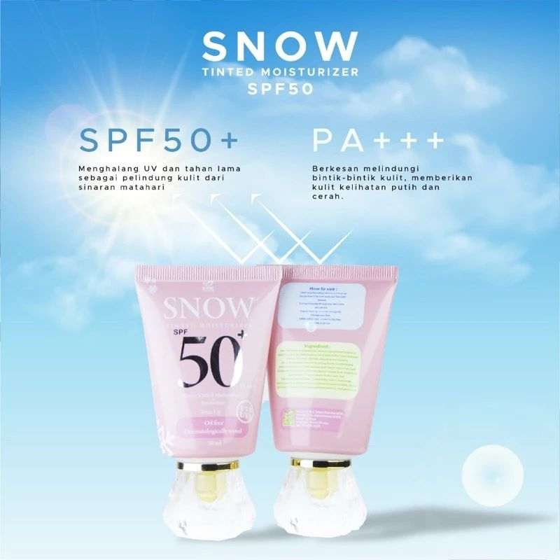 🍀Dherbs Snow Tinted Moisturizer SPF50/Non-sticky & Non-greasy ...