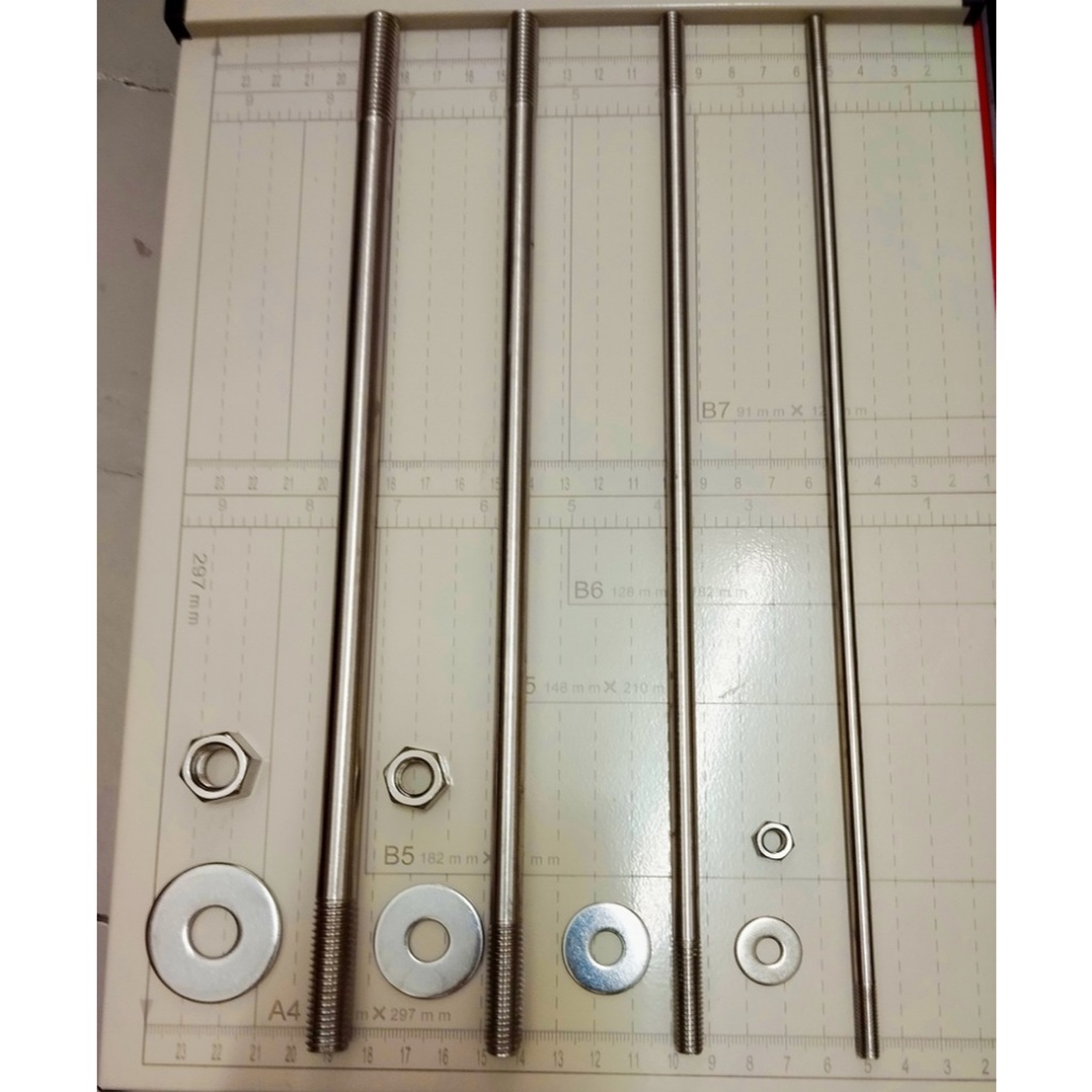 304 M6M8/M10/M12 Stainless Steel Wall Screw, Long Stud Bolt, Double Screw Nut | Shopee Malaysia