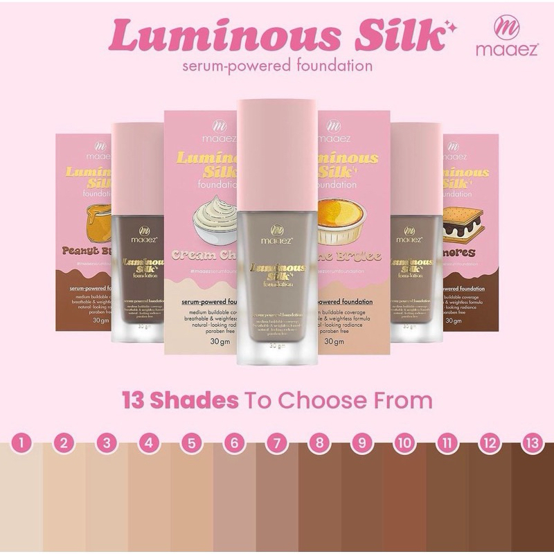 MAAEZ LUMINOUS SILK SERUM FOUNDATION/ MAKE IT GLOW FOUNDATION ORIGINAL ...