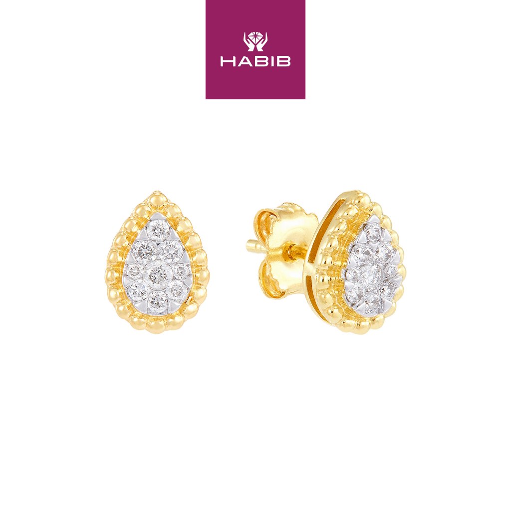 HABIB Diamond Earrings in 375/9K Yellow Gold 264230522(E) | Shopee Malaysia