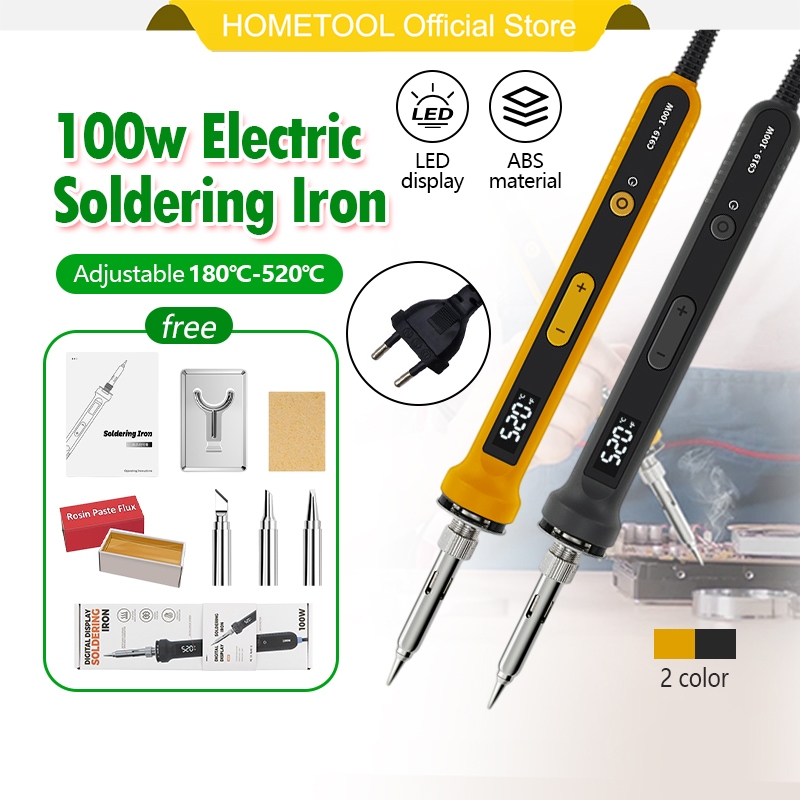 Welding Tool Ceramic Heater 100W Digital Soldering Iron Set Adjustable Temperature Soldering ...