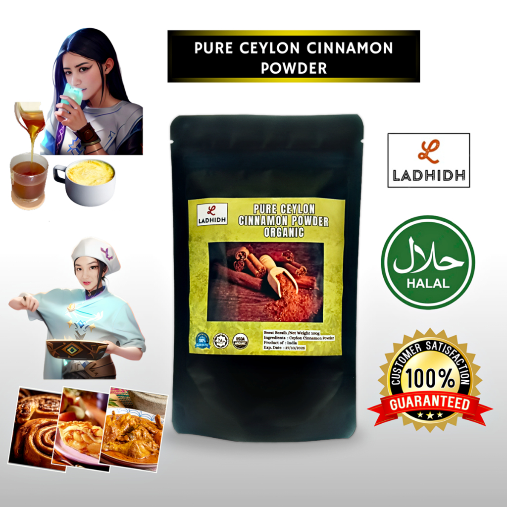PURE CEYLON CINNAMON POWDER LADHIDH/ ORGANIC CINNAMON POWDER CEYLON 100 ...