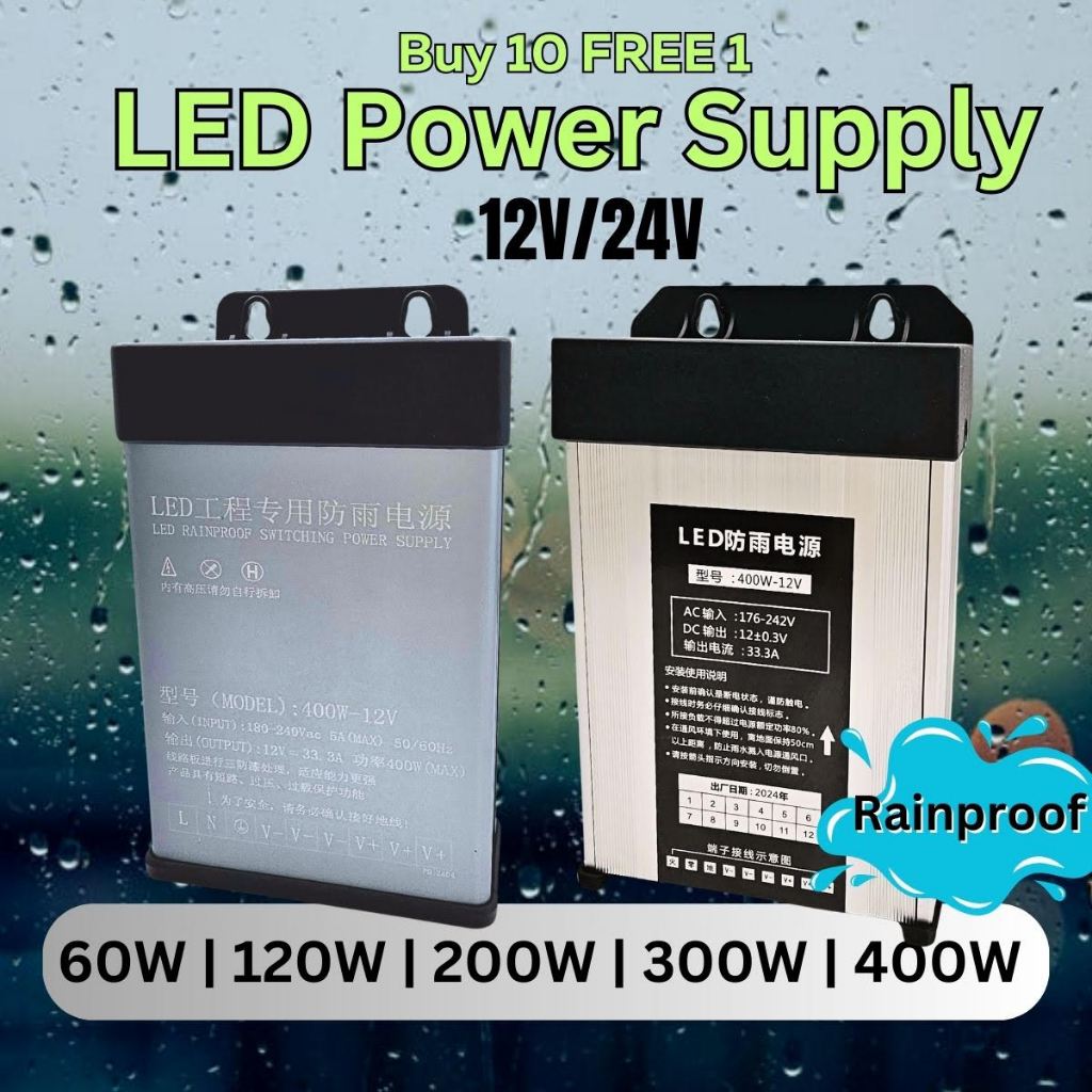 (12V/24V) LED Rainproof Power Supply/Outdoor Power Supply for LED/AC To ...