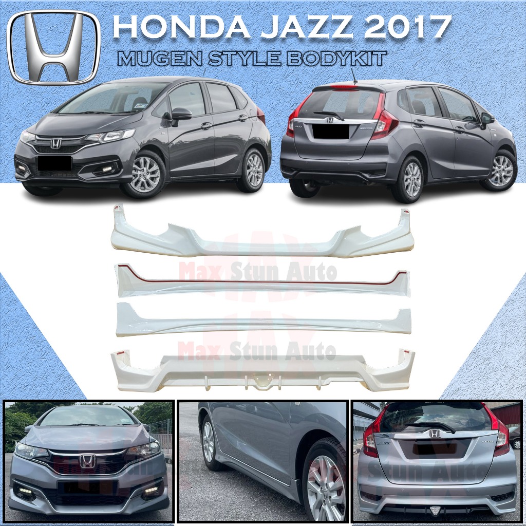 HONDA JAZZ GK5 MUGEN STYLE FULLSET BODYKIT BUMPER SKIRT LIP FIT JAZZ ...