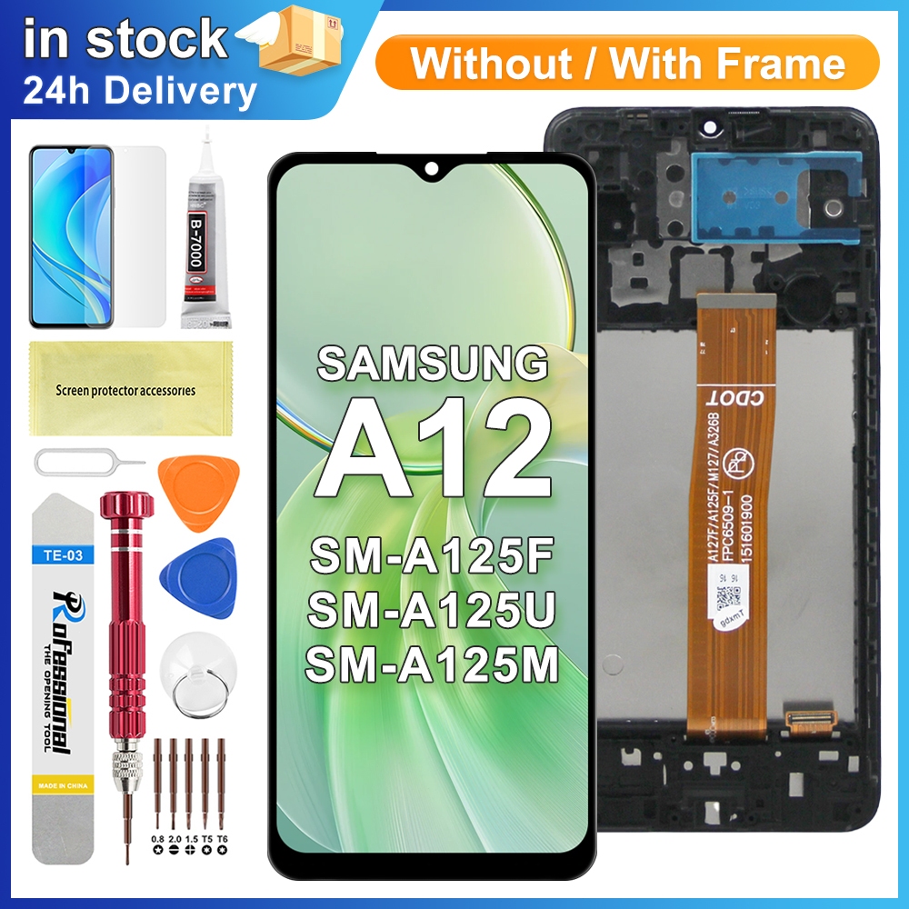 [Original] LCD Samsung A12 A125 M12 M127F M127 Display Touchscreen Digitizer Assembly ...