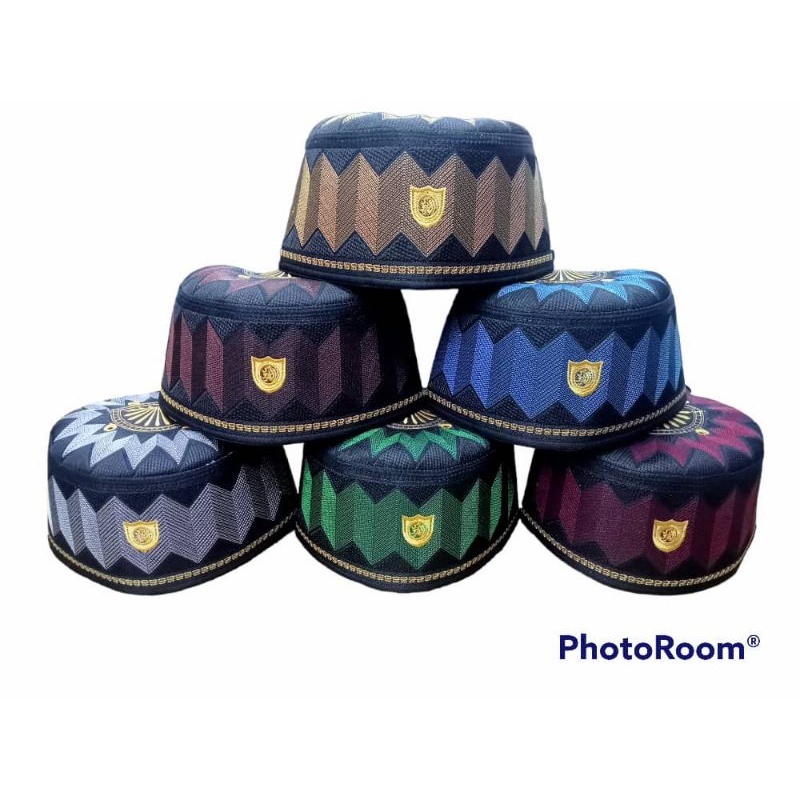 KOPIAH TINGGI / KOPIAH LOGO CORAK SULAM WARNA (VERSI HITAM & PUTIH ...