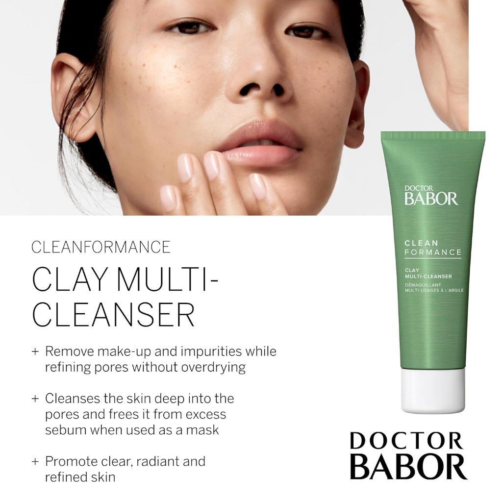 BABOR Clay Multi-Cleanser for All Skin, Mild Cleansing & Cleansing Mask ...