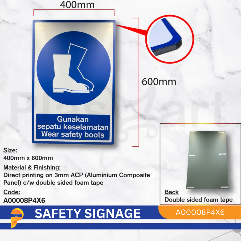 Safety Signage - Gunakan Sepatu Keselamatan . Wear Safety Boots ... Safety Signage - Gunakan Sepatu Keselamatan . Wear Safety Boots ...
