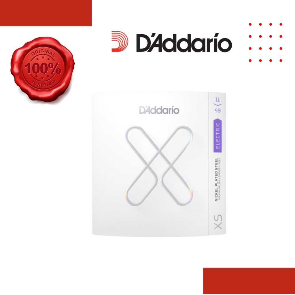 D’ADDARIO XSE1149 XS NICKEL PLATED STEEL COATED ELECTRIC GUITAR STRING ...