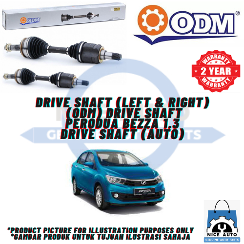 PERODUA BEZZA 1.3 (AUTO) (MANUAL) (LH+RH) DRIVE SHAFT - BRAND ODM ...