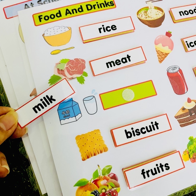 111 English Literacy Book·英文识字黏贴卡】英文版 English｜10大主题｜Busy Book｜Literacy ...