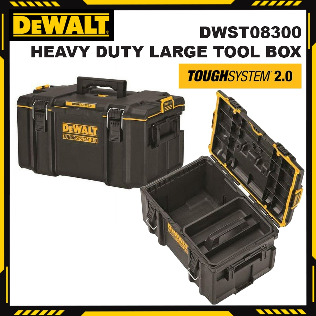 DEWALT DWST08300 DEWALT TOUGH SYSTEM 2.0 HEAVY DUTY LARGE TOOL BOX ...