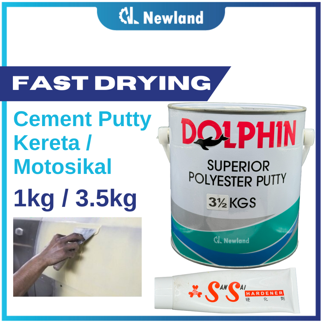 Dolphin Putty / Simen Kereta Body / Putty Filler Car (1kg / 3.5kg ...