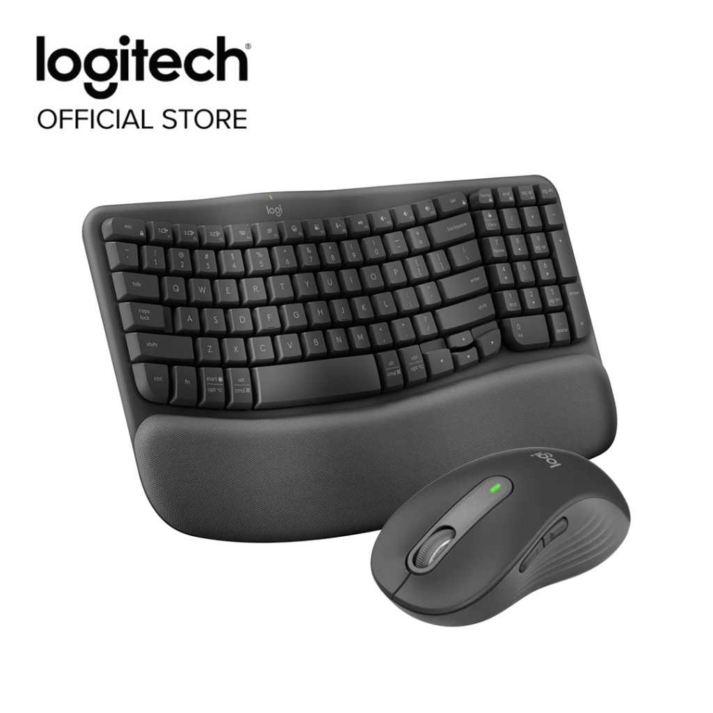 [Combo Set] Logitech Wave Keys Wireless Ergonomic Keyboard + Logitech ...