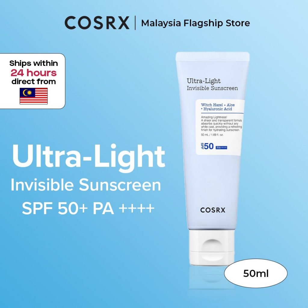 COSRX Ultra-Light Invisble Sunscreen (50ml) | Shopee Malaysia