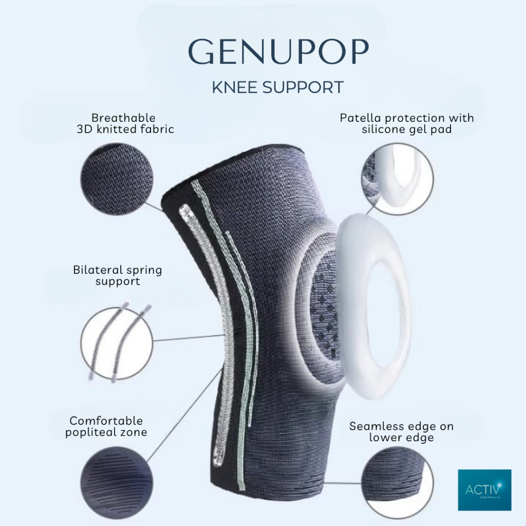 ACTIV Genupop Knee Brace knee guard sleeve football lutut support ...