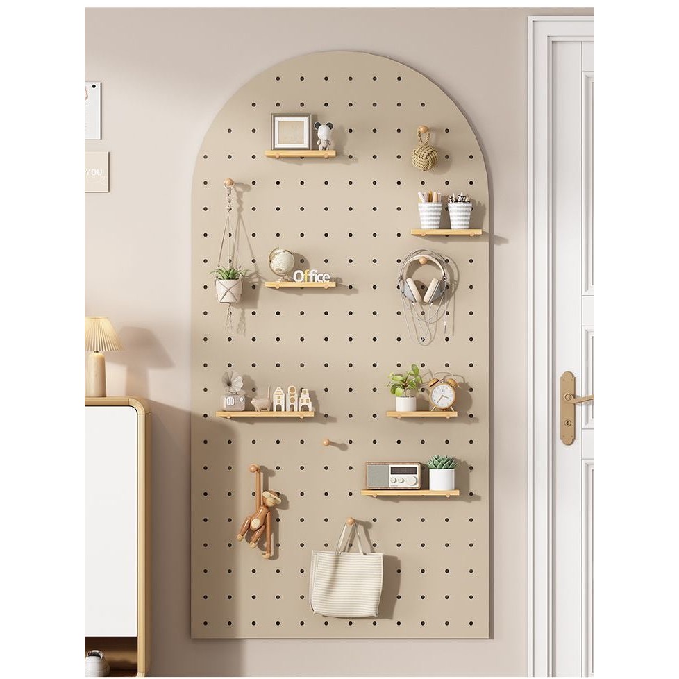 Solid Wood Pegboard Board Wall Display Rack Peg Board Wall Mounted ...