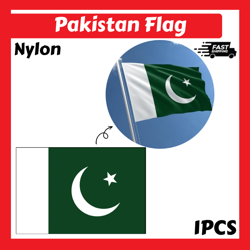 Pakistan National Flag / 3x5ft 90x150cm / Pakistan Flag / Bendera ...
