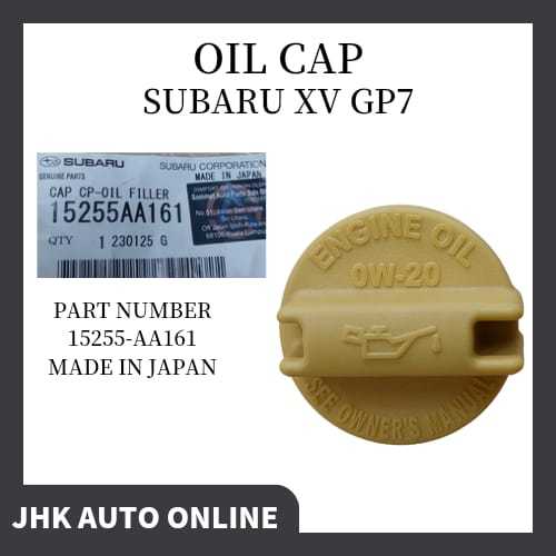 SUBARU XV GP7 OIL CAP ORIGINAL SUBARU 15255-AA161 MADE IN JAPAN ...