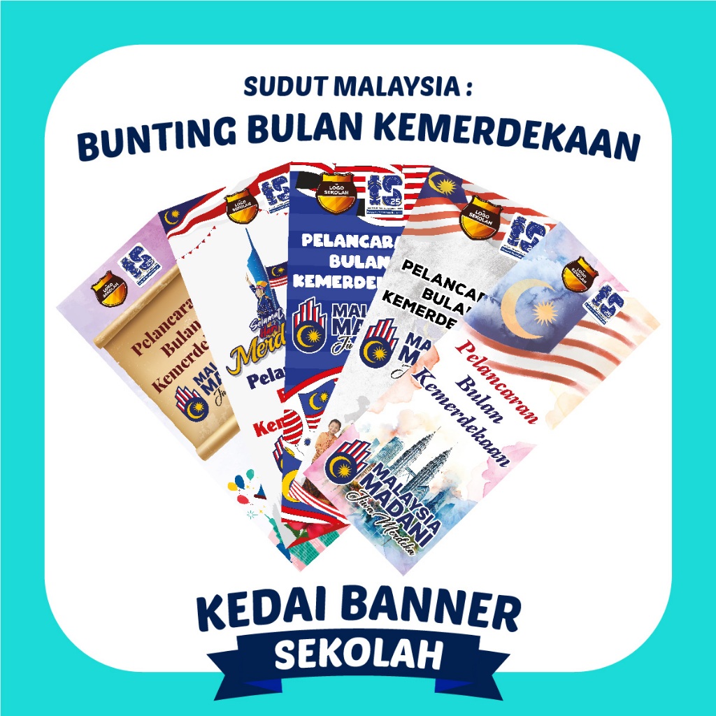 Bunting Pelancaran Bulan Kemerdekaan | Bulan kemerdekaan | Bulan ...