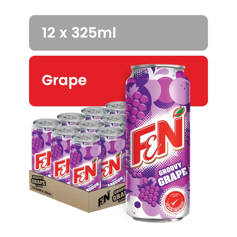 F&N FUN FLAVOURS GRAPE 325ML X 12 CANS (1 CARTON) | Shopee Malaysia