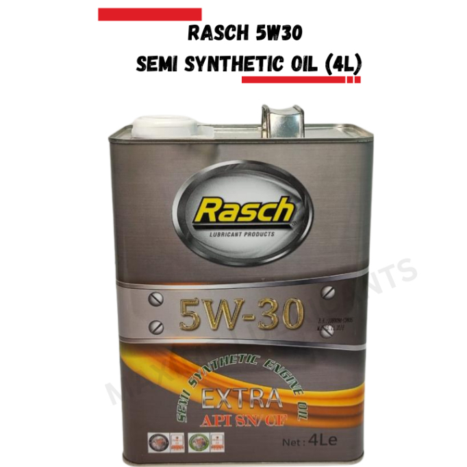[TURKEY BRAND] RASCH 5W30 SEMI SYNTHETIC OIL (4L) + FREE ANGPOW ...