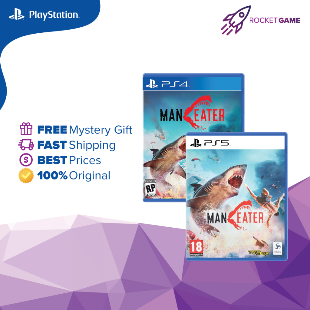 (PS4/PS5) ManEater | Man Eater (ENG) *Original Brand New & Sealed ...