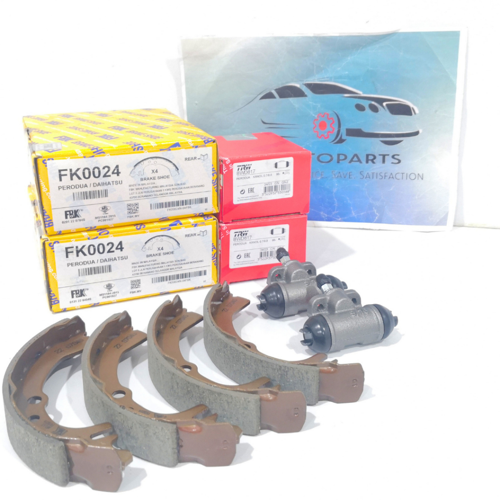 FBK Perodua Kancil 660, 850 Brake Shoe (FK0024) & TRW Rear Brake Pump ...