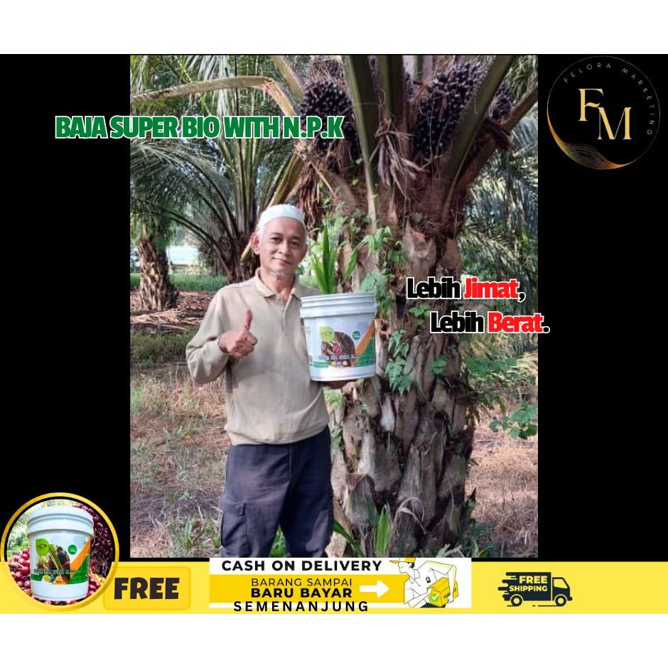 PAKEJ SILVER 3 TONG BAJA SUPER BIO WITH NPK- 10 KG (Baja Sawit, Buah ...