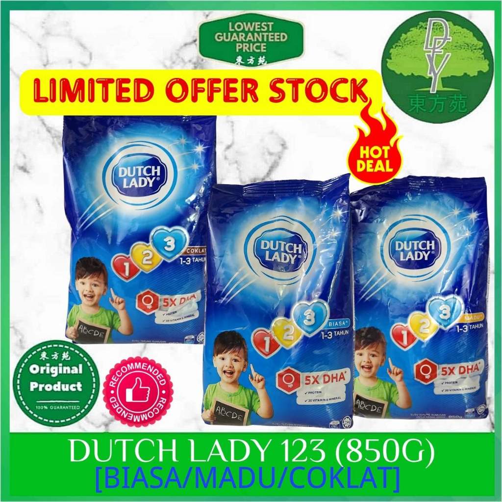 Dutch Lady 123 (Biasa / Madu / Coklat)(850g) | Shopee Malaysia