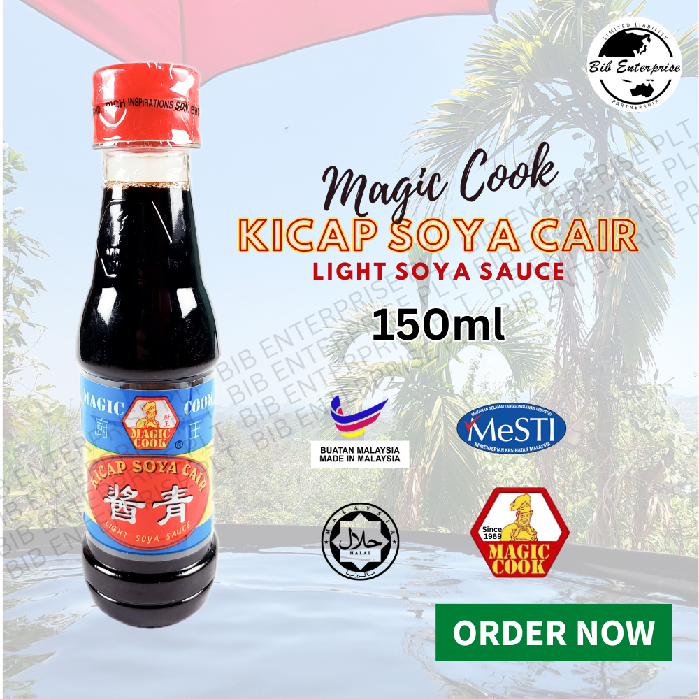 Magic Cook Kicap Soya Cair 150ml | Kicap Soya Ringan | Kualiti Premium ...