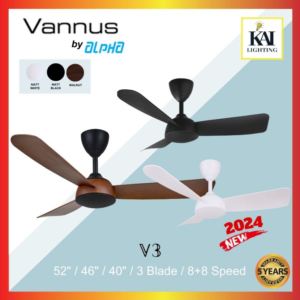🔥FREE SHIPPING🔥ALPHA VANNUS V3 52/46/40/28 Inch Remote Control Fan DC ...