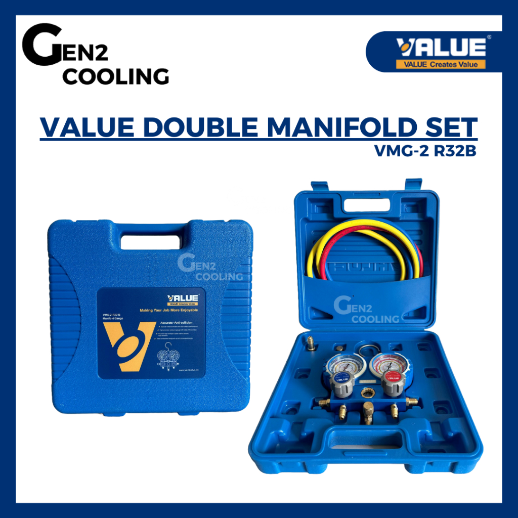 VALUE MANIFOLD GAUGE SET - VMG-2 R32B (R22/R134A/R410A/R32) | Shopee Malaysia