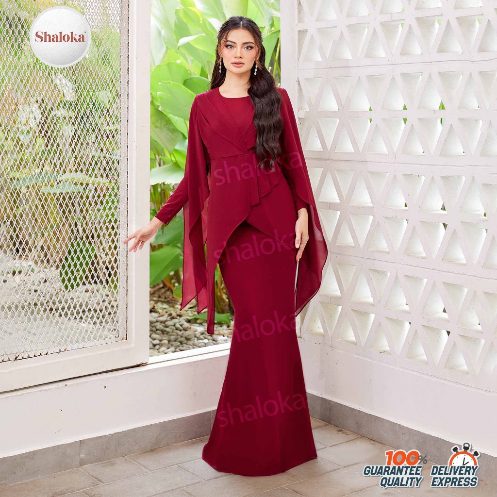 SHALOKA Raisa Luxe Kurung Chiffon Flowy Moden ️ | Shopee Malaysia