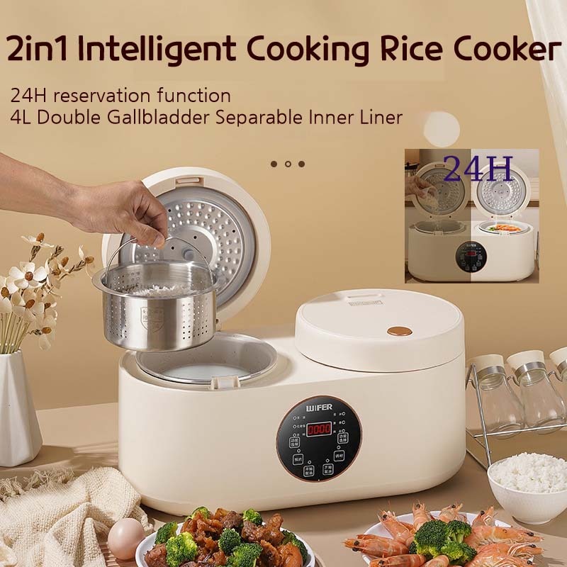 【Local】2IN1 Intelligent Cooking Rice Cooker 24h reservation 3.5L Double ...
