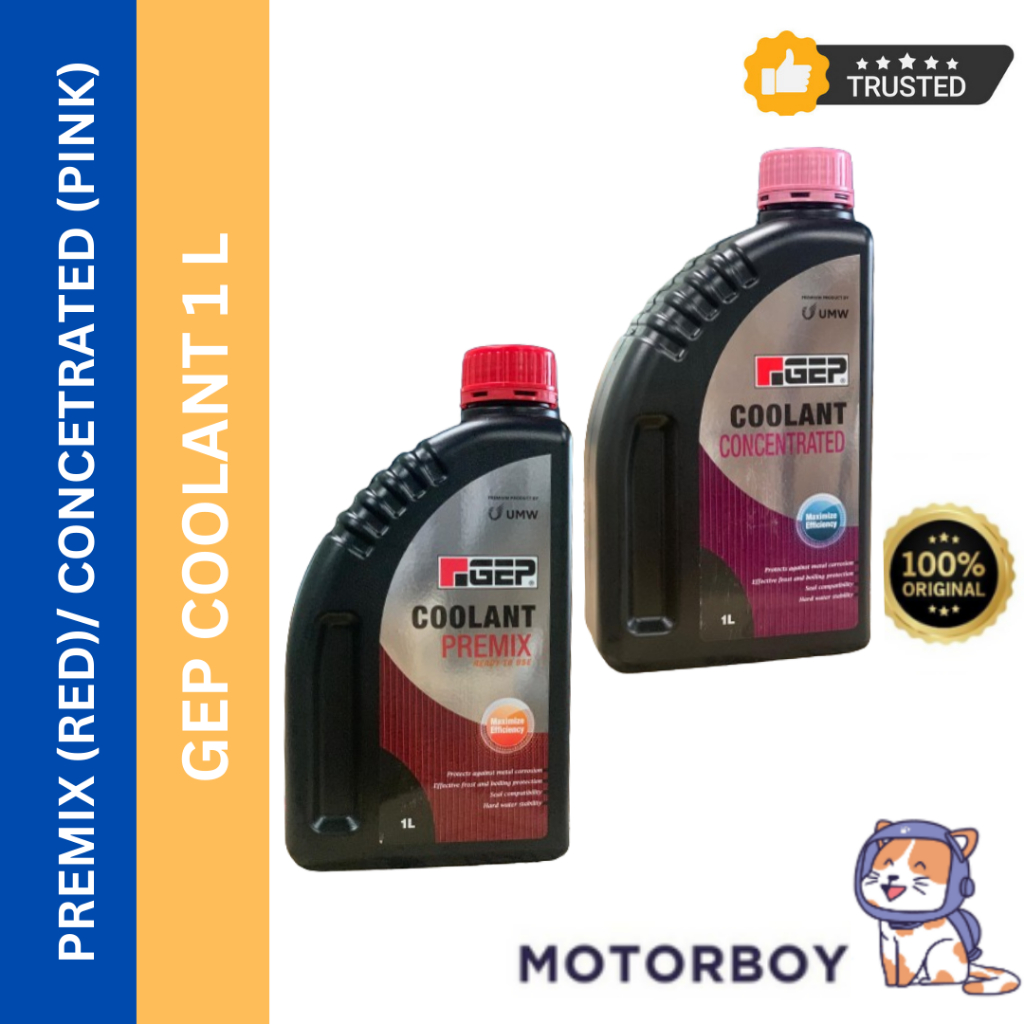 GEP LONG LIFE COOLANT CONCENTRATED (PINK) 1L / PREMIX 1L (RED) 👉UMW 100% ORIGINAL 🔥 | Shopee ...