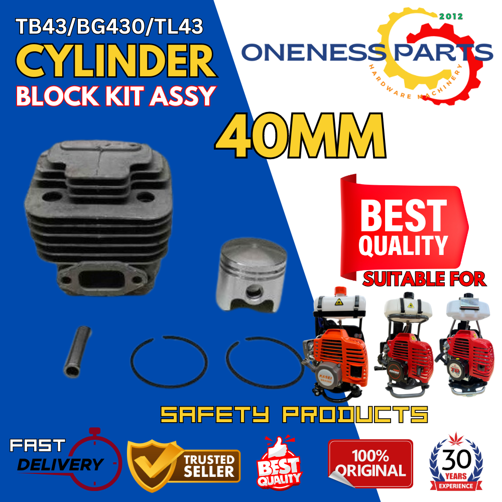 Mitsubishi TL43 TB43 40mm CYLINDER BLOCK KIT ASSEMBLY BRUSH CUTTER CYLINDER BLOCK KIT BLOCK ...