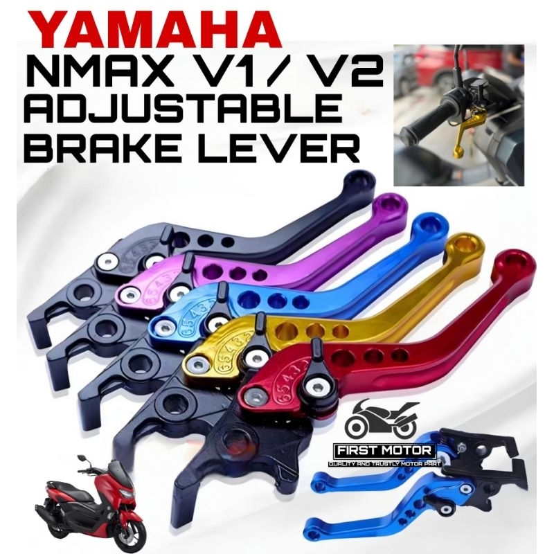 YAMAHA NMAX V1 / V2 ADJUSTABLE BRAKE LEVER CNC ALUMINIUM | Shopee Malaysia