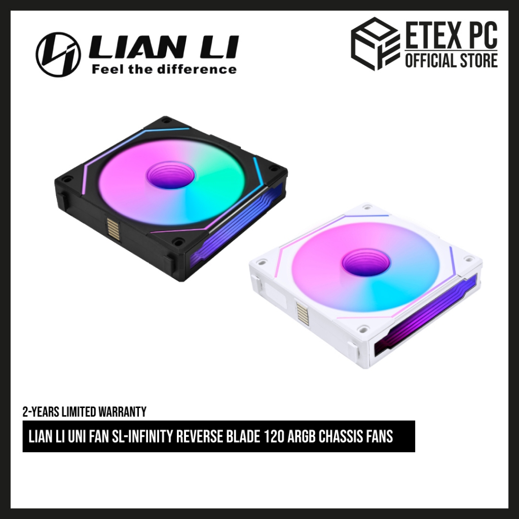 LIAN LI UNI FAN SL-INFINITY Reverse Blade 120 ARGB Chassis Fans ...