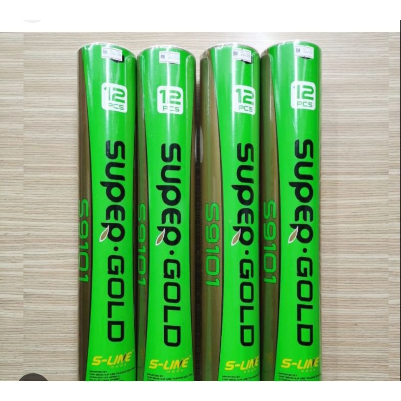 (BELI HARINI,POS ESOK) S-LINE S9101 SUPER GOLD SHUTTLECOCK 100% ...