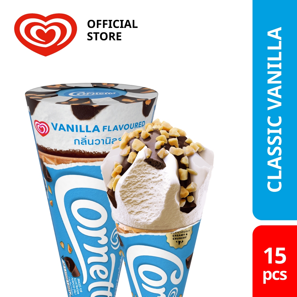 Cornetto Classic Vanilla Ice Cream Ice Creams (15 Pieces) | Shopee Malaysia